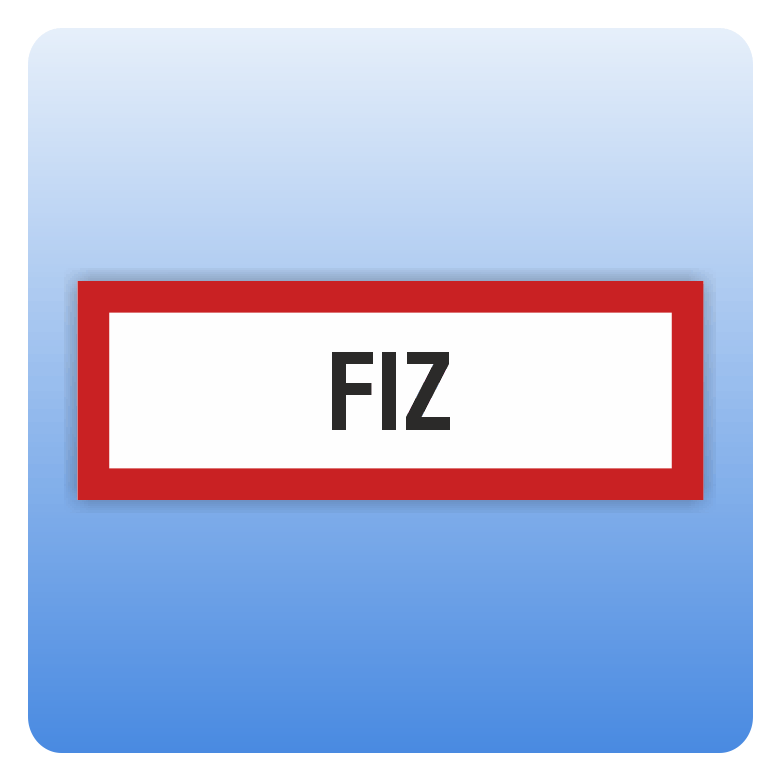Aufkleber Feuerwehrzeichen FIZ (Feuerwehr-Informationszentrale) nach ...