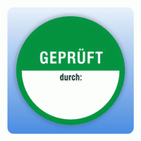 Qualitätssicherung Aufkleber "Freigabe Ware geprüft" rund in grün | QS ...