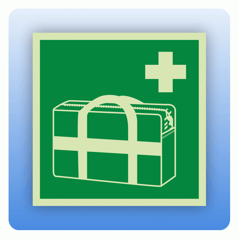 Rettungszeichen E027 Medizinischer Notfallkoffer ISO 7010 | Alu-Dibond ...