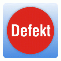 Qualitätssicherung Aufkleber "Defekt Fehler" rund in rot | QS Aufkleber ...
