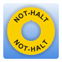 NOT-HALT-Schild Aufkleber | NOT-HALT-Schilder | Maschinen- und ...