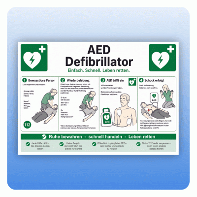 AED Defibrillator | Alu-Dibond-Schilder | Objektbeschilderung ...