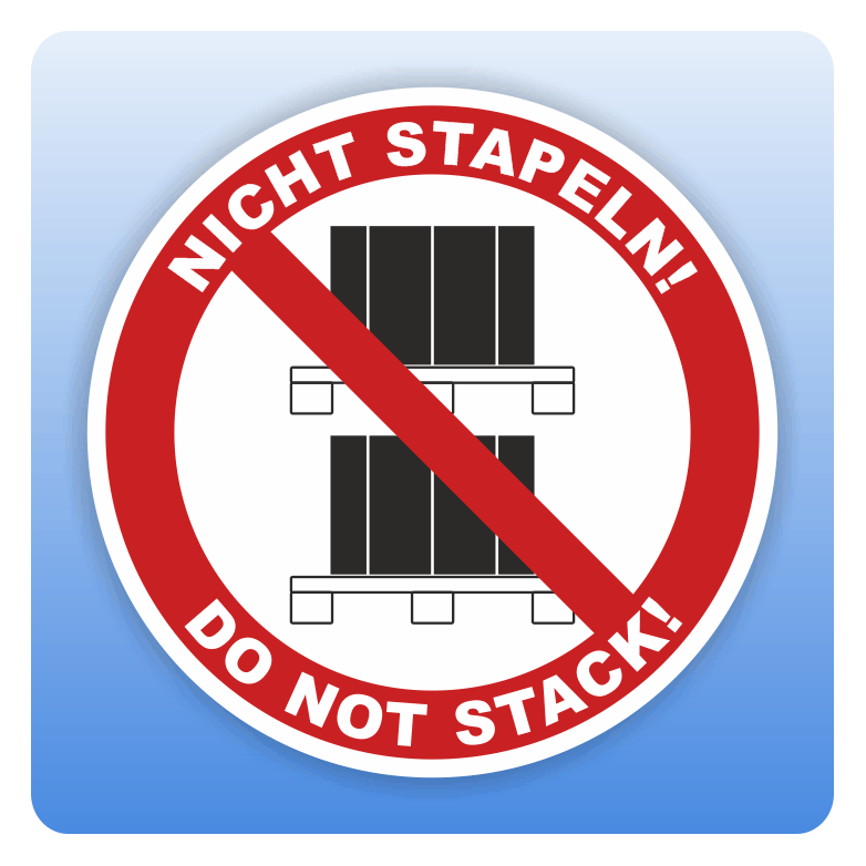 Verbotsschild Nicht stapeln / Do not stack | Verbotsschilder allgemein ...