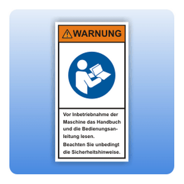 Sicherheitszeichen Bedienungsanleitung lesen (ISO 3864-2) Aufkleber ...