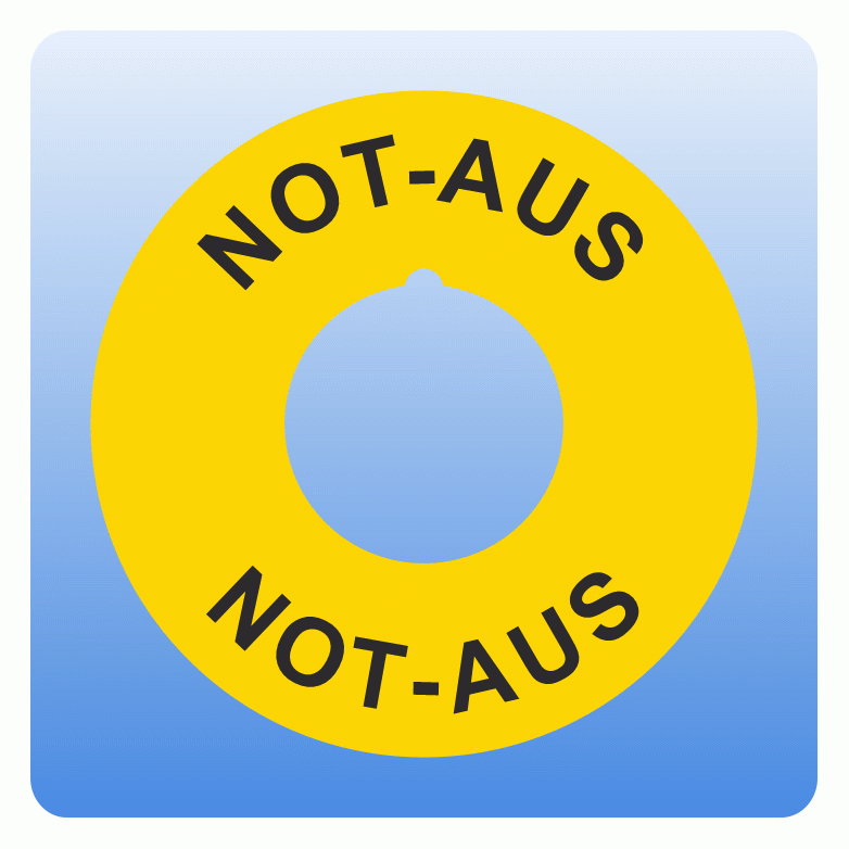 NOT-AUS-Schild Aufkleber | NOT-HALT-Schilder | Maschinen- und ...