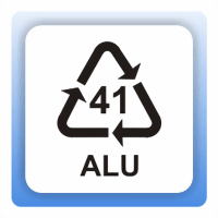 Recycling Code 41 ALU (Aluminium) Aufkleber | Recycling Code Aufkleber ...