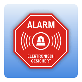 Aufkleber Alarm elektronisch gesichert | Aufkleber Folie | Objektbeschilderung | Schilder und ...