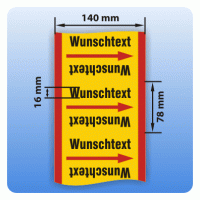 Rohrleitungskennzeichnung Methanol nach DIN 2403 | Kategorie Brennbare ...