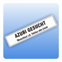 Aufkleber Azubi gesucht 500 x 110 mm | Aufkleber Folie ...