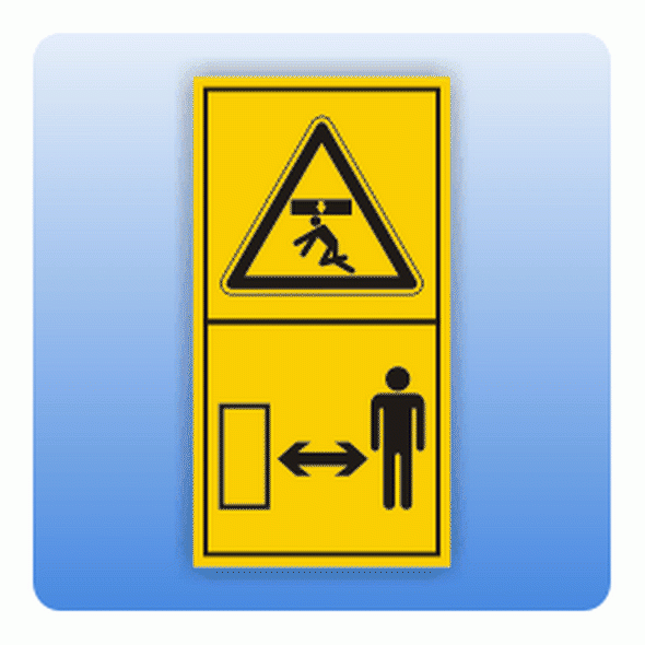 Sicherheitszeichen ungesicherte Last, hoch (ISO 11684) Aufkleber ...