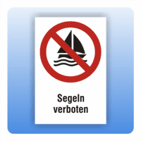Kombi Verbotsschild Segeln verboten | Kombi-Verbotsschilder ...