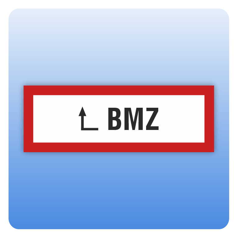 Aufkleber Feuerwehrzeichen BMZ linksherum nach DIN 4066 | Aufkleber ...