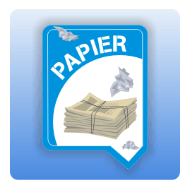 Aufkleber für Mülltonnen und Container Papier | Aufkleber | Mülltonnen ...