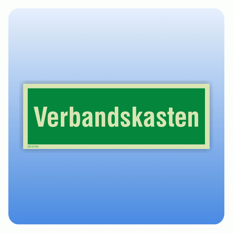 Rettungszeichen Verbandskasten, praxisbewährt | Aufkleber lang ...