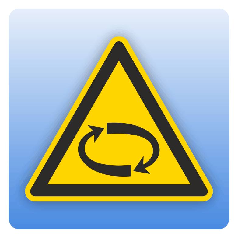 Warnzeichen Rotierende Teile | Warnzeichen | Warnschilder | Schilder ...