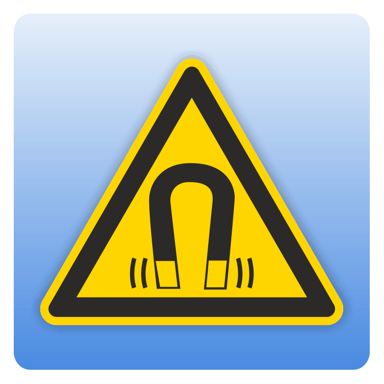 Warnzeichen W006 Warnung vor magnetischem Feld | Warnzeichen ...