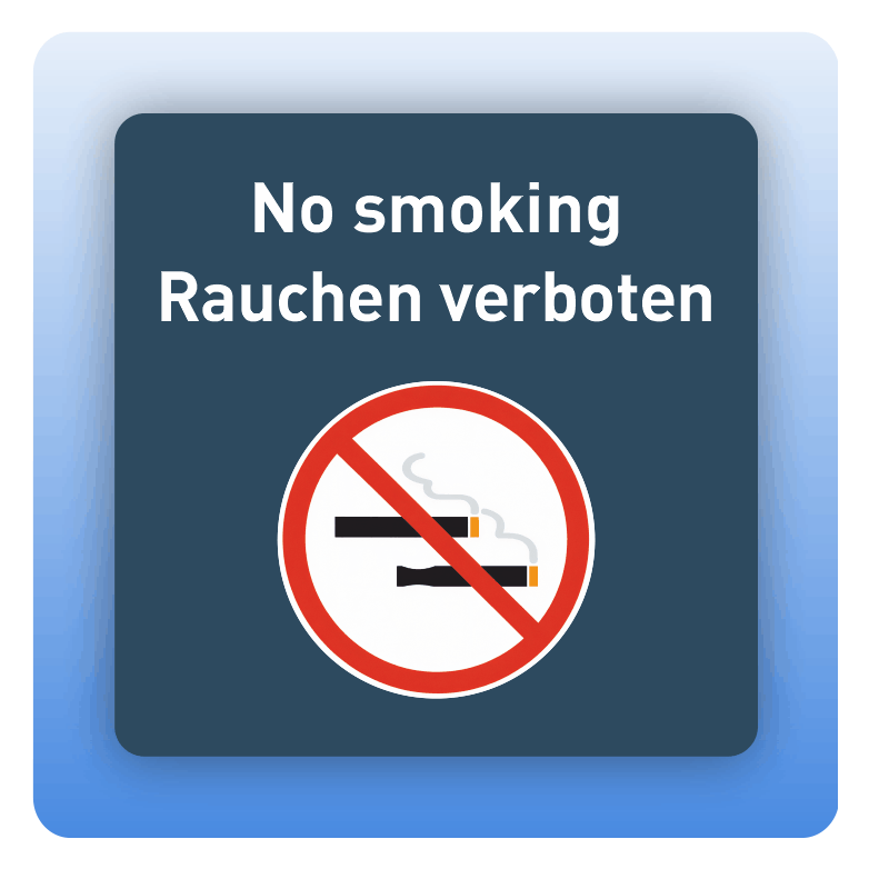 Aufkleber Symbolschild No smoking Rauchen verboten dezent ...