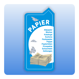 Aufkleber für Mülltonnen und Container Papier | Aufkleber | Mülltonnen ...