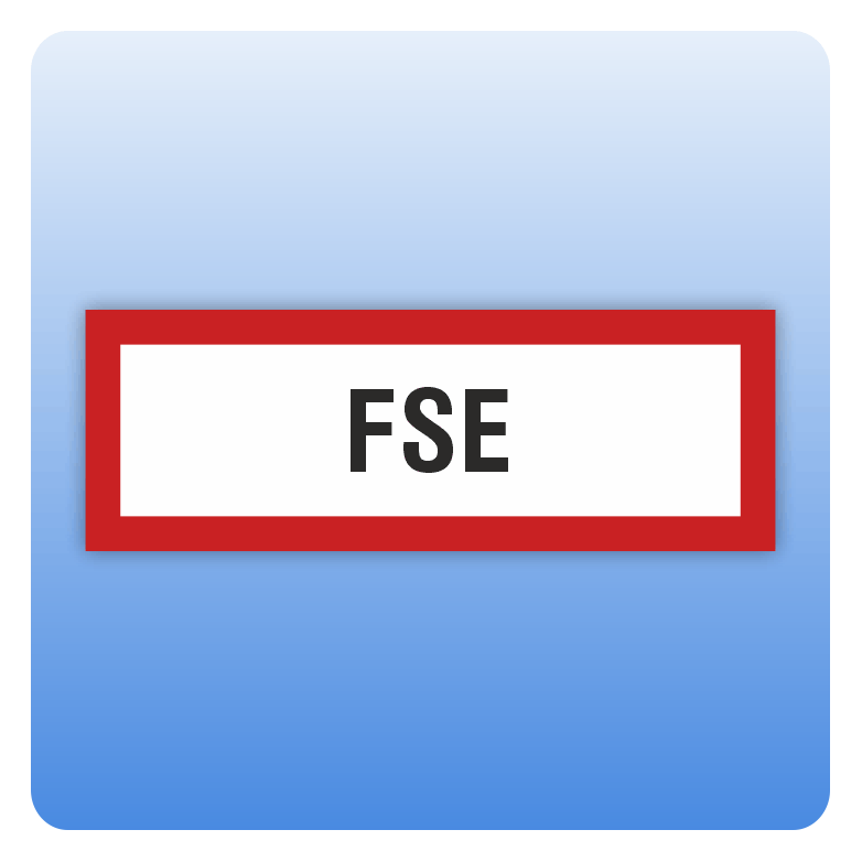 Aufkleber Feuerwehrzeichen FSE (Freischaltelement) nach DIN 4066 ...
