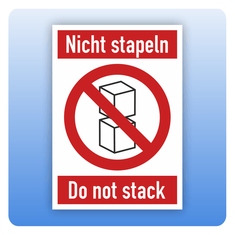 Versandaufkleber nicht stapeln - do not stack | Versandaufkleber Papier ...