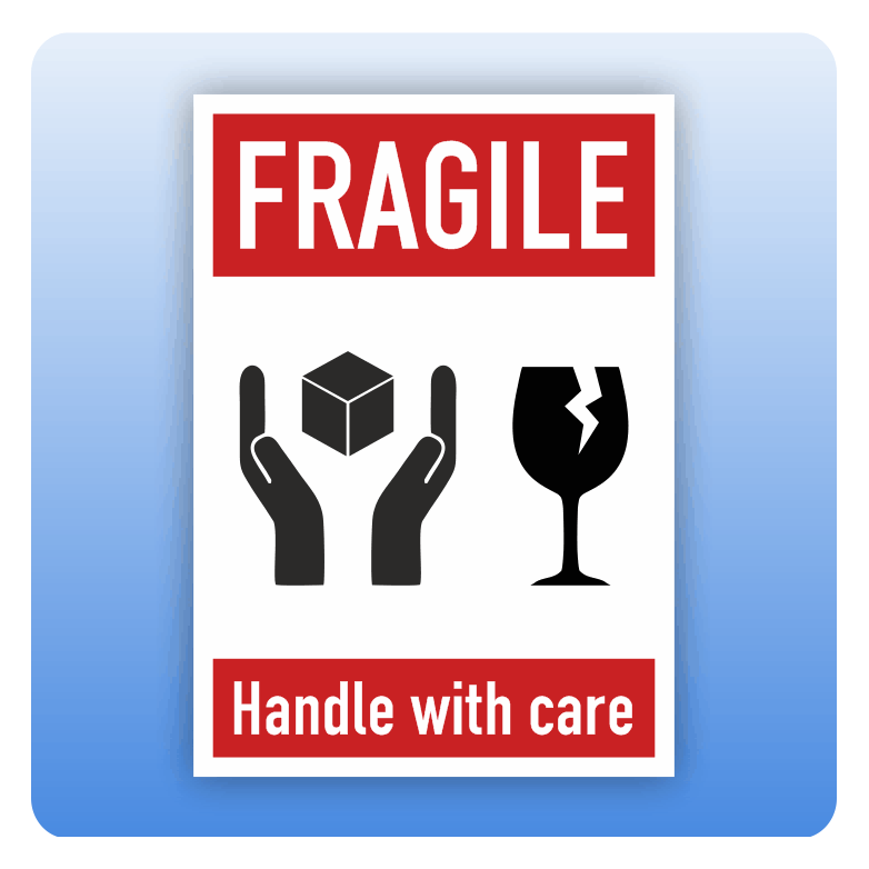 Fragile Handle With Care Sign Fragile Fragile Sticker "Handle With