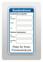 Serviceaufkleber Kundendienst mit Firmeneindruck | Serviceaufkleber ...