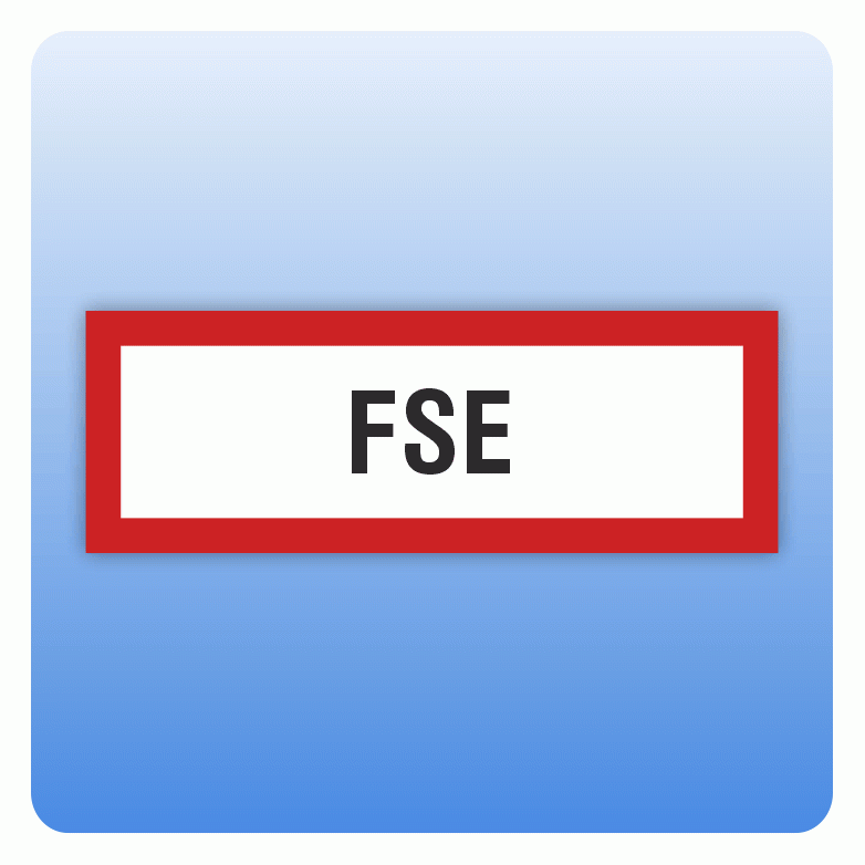 Aufkleber Feuerwehrzeichen FSE (Freischaltelement) nach DIN 4066 ...
